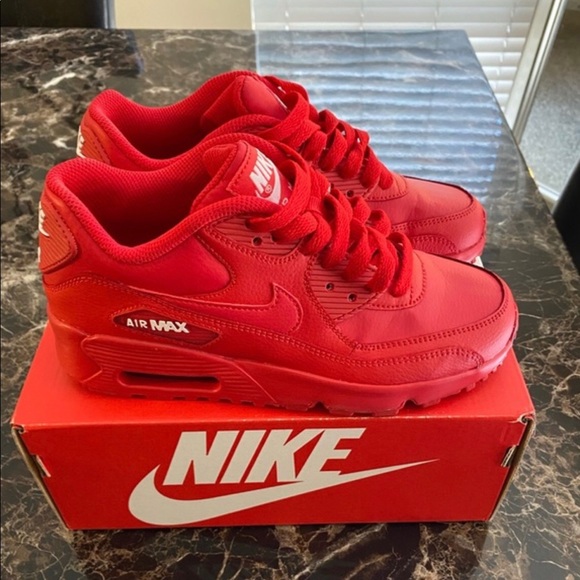 Nike | Shoes | Nike Red Air Maxes 7y Male Or Female | Poshmark